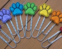 Unique paw print bookmark related items | Etsy