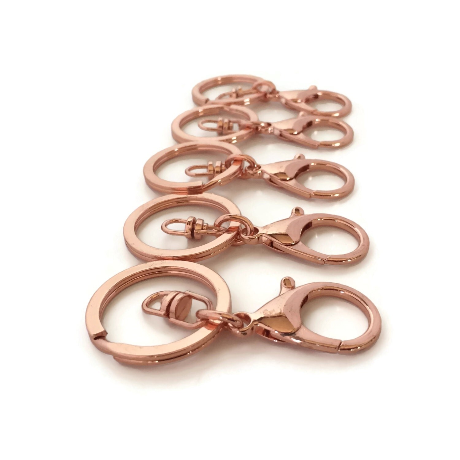Rose Gold Key Ring / Tassel Tops / Tassel Caps / Rose Gold Key