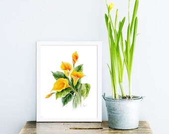 Calla lily painting | Etsy