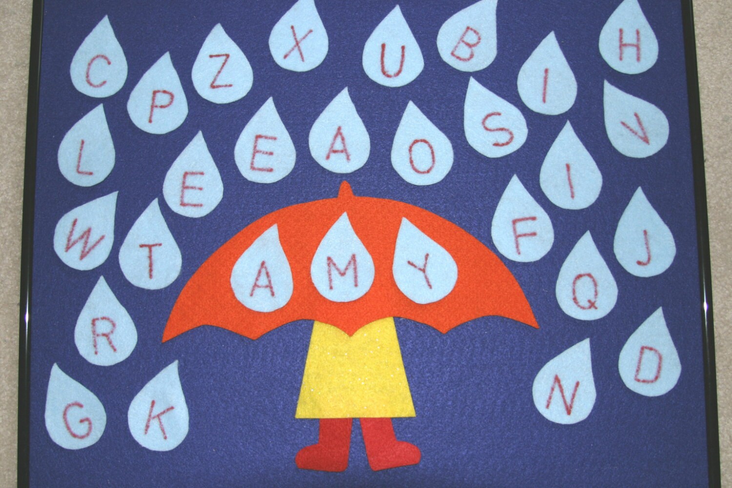 Raindrop Letters Children Story Flannel board felt set