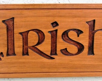 Irish name sign | Etsy