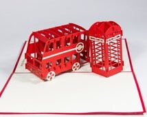 Unique pop up box card related items | Etsy