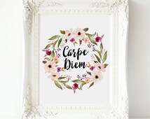 Popular items for carpe diem sign on Etsy