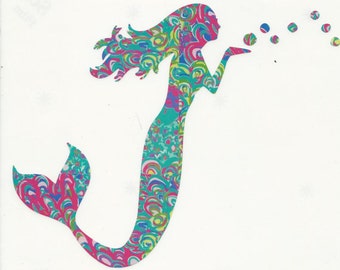 Unique mermaid decals related items | Etsy