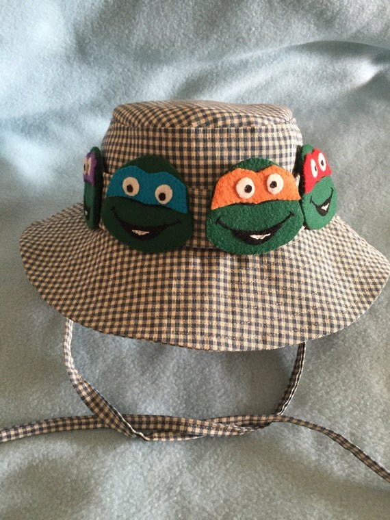 Ninja Turtles inspired bucket hat Child L hand embroidered