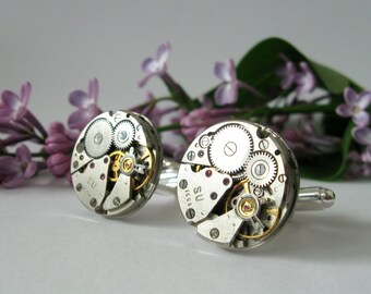 Unique clock cufflinks related items | Etsy