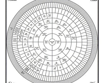 Genealogy Circle Chart Blank 36x36 by GenealogicalFanfare on Etsy