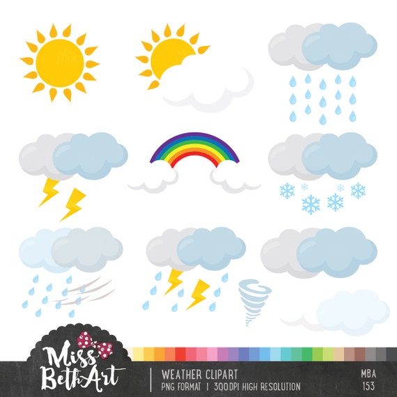 Weather Clipart Instant Download