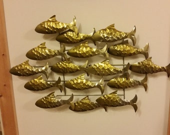Metal fish art | Etsy