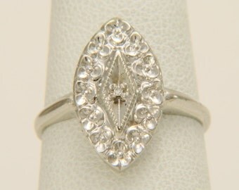 Items similar to 14k Diamond and Blue Stone Dinner Ring on Etsy