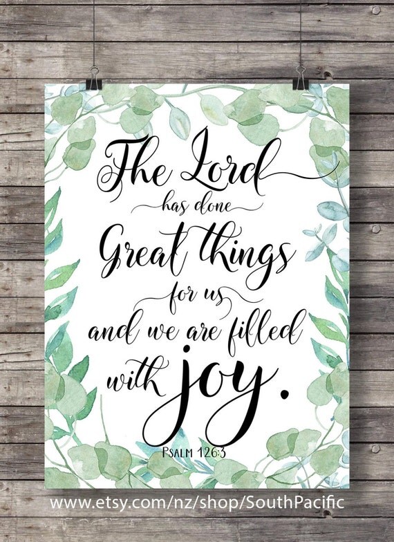 Bible verse Watercolor Psalms Scripture print The