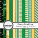 Digital Scrapbook Paper Cheerleading Green and Gold 12
