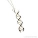 DNA Silver Necklace genetics science double by BabyLovesPink