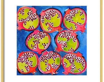Pomegranate art | Etsy