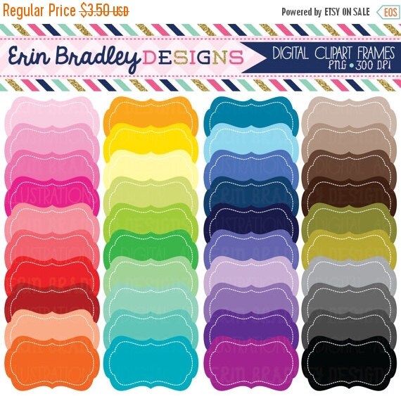 SALE Bundle Digital Clipart Labels Instant by ErinBradleyDesigns
