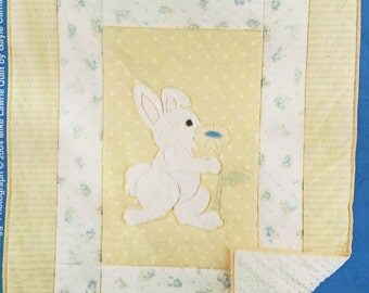 Bunny baby quilt | Etsy