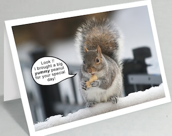 Get Well Soon card Feel better soon card squirrel greeting