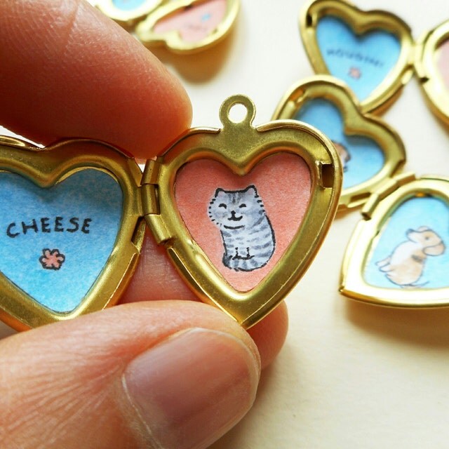 Custom Pet Lockets Crochet Jewelry by biribis on Etsy