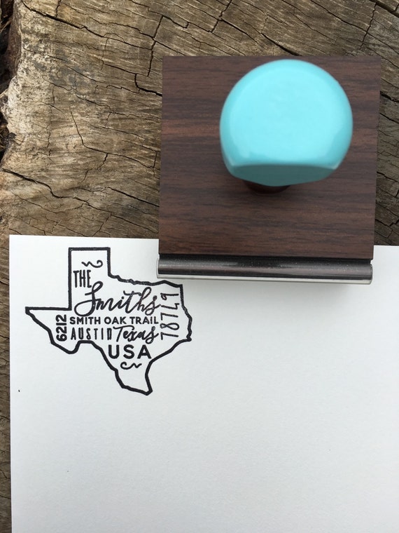 Custom Return Address Stamp Multi Font State Outline Rubber