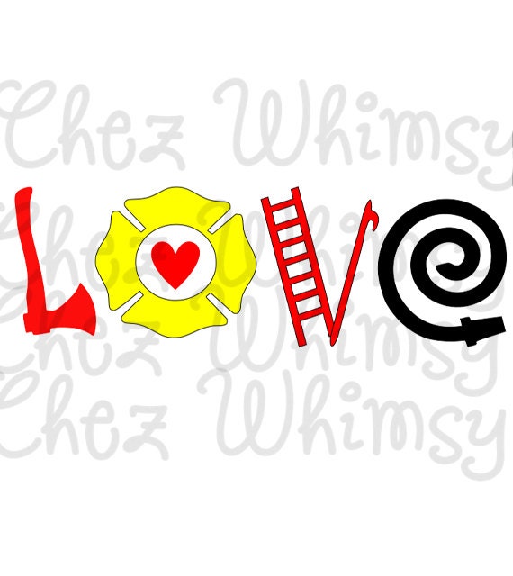 Firefighter Love Svg