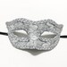 Masquerade Mask SILVER LACE Half Mask Costume Party Mask