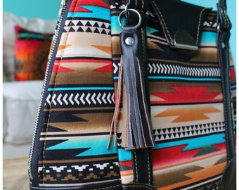 Items similar to Tote Bag, Blue Beach Comber Bag, Expandable Hand Bag ...