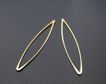 Matte Gold Tarnish resistant Ribbon pendants by ElegantDreams