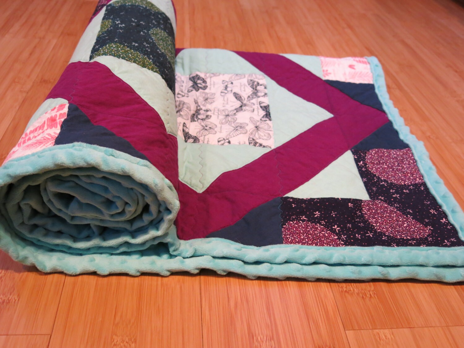 Organic Cotton Quilt//Cloud 9 Organic Cotton by FastandLuseDesigns