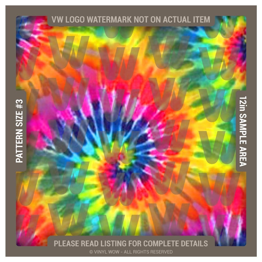 Adhesive Vinyl Craft Sheet Tie Dye A Swirls 27 in x by VinylWOW