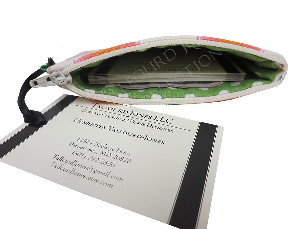 Business Card Holder Zipper Coin Purse ID Card Holder