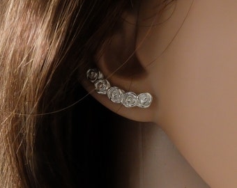 Rose ear cuff | Etsy