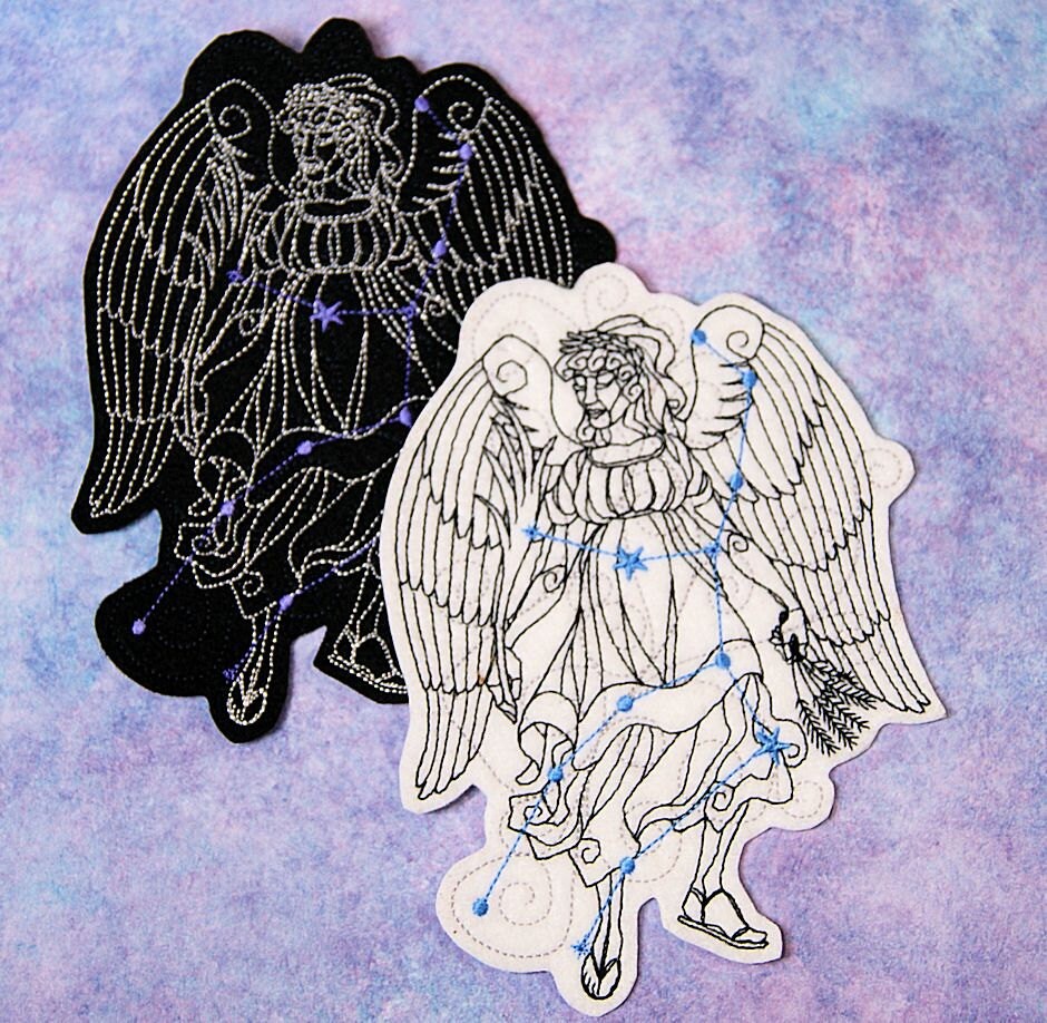 Virgo The Maiden Constellation Iron On Embroidery Patch