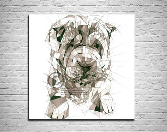 Abstract dog art | Etsy