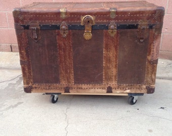 Items similar to Steamer Trunk File Cabinet on Etsy