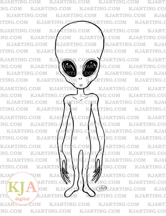 Alien Line_Art Printable_00233 KJArting