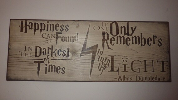Harry Potter Sign Albus Dumbledore Quote Sign / HP Home