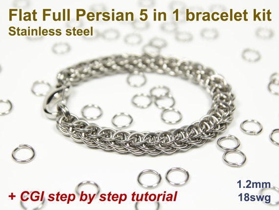 Flat Full Persian 5 in 1 Bracelet Kit Chainmaille Kit