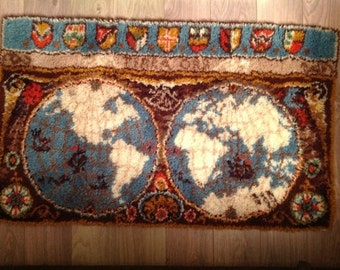 World map rug | Etsy