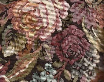 Cabbage roses fabric | Etsy