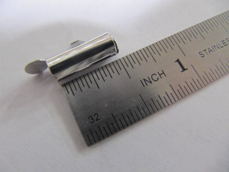 End Caps Slider Clasps 1/2 Inch Silver by FeelingstoneGiftsLLC