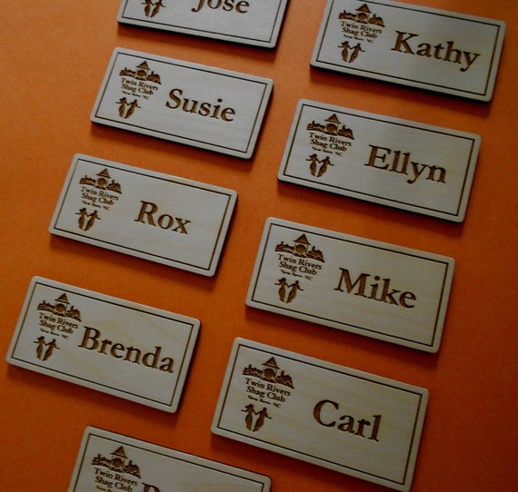 Custom Name Badges Laser-engraved personalized name badges