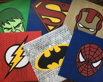 Unique superhero canvas related items | Etsy