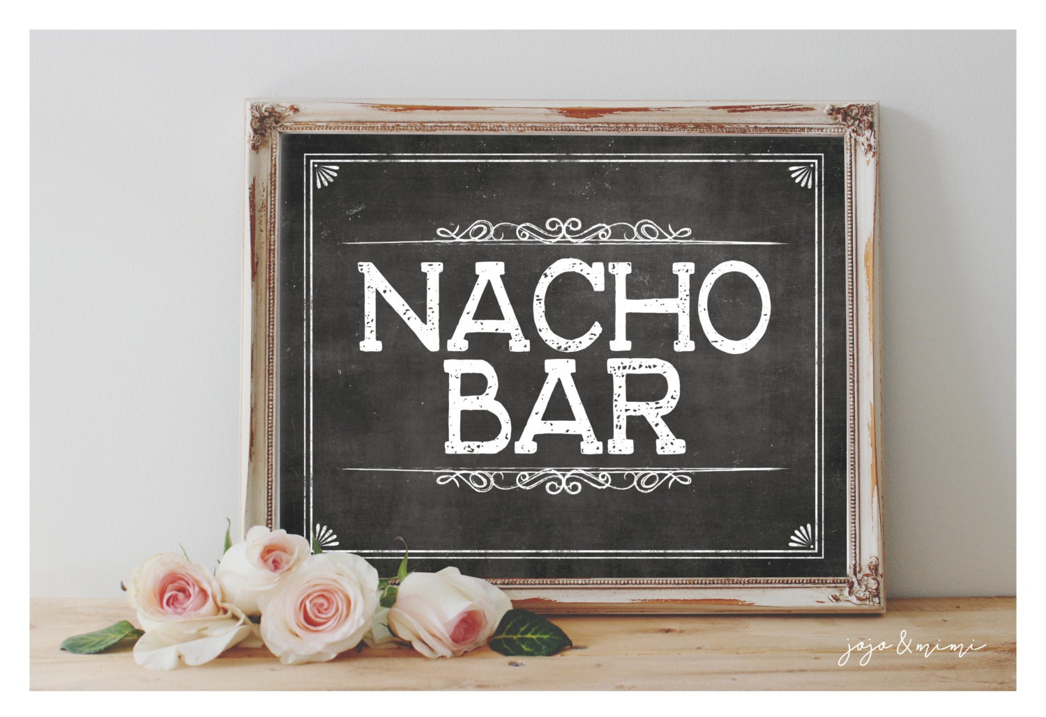Instant NACHO BAR Printable Sign Chalkboard