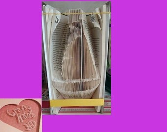 Book Folding Pattern Angel Wings with Heart 215 by CraftyHana