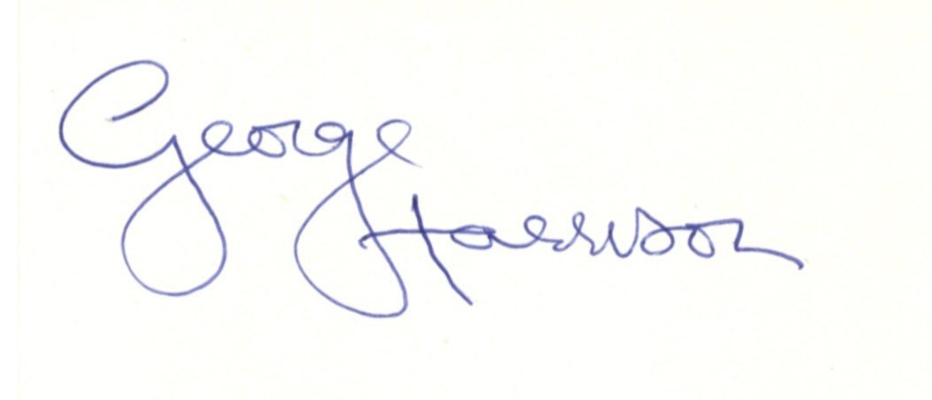 George Harrison Signature Autograph - Machine Embroidery Design ...