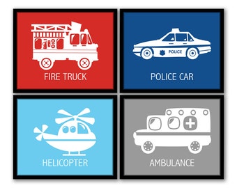Police car Ambulance Fire truck Paper Toy / Printable Paper