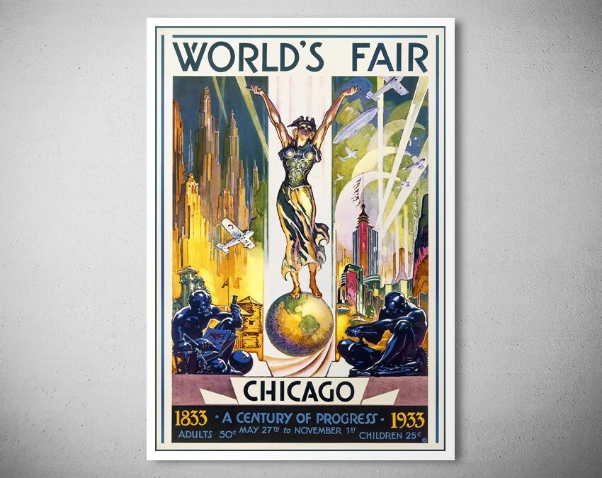 World's Fair Chicago 1933 Travel Poster Poster Print
