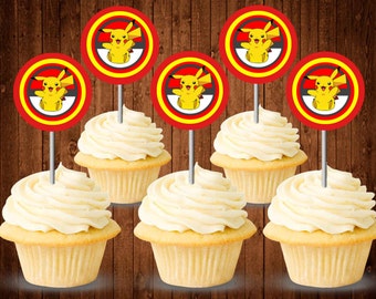 Pikachu cake topper | Etsy