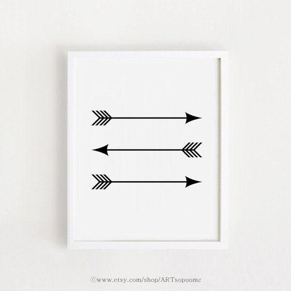 Printable Arrow art print home decor poster living by ARTsopoomc
