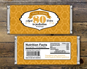 Birthday Candy Bar Wrapper old hollywood chocolate by LyonsPrints